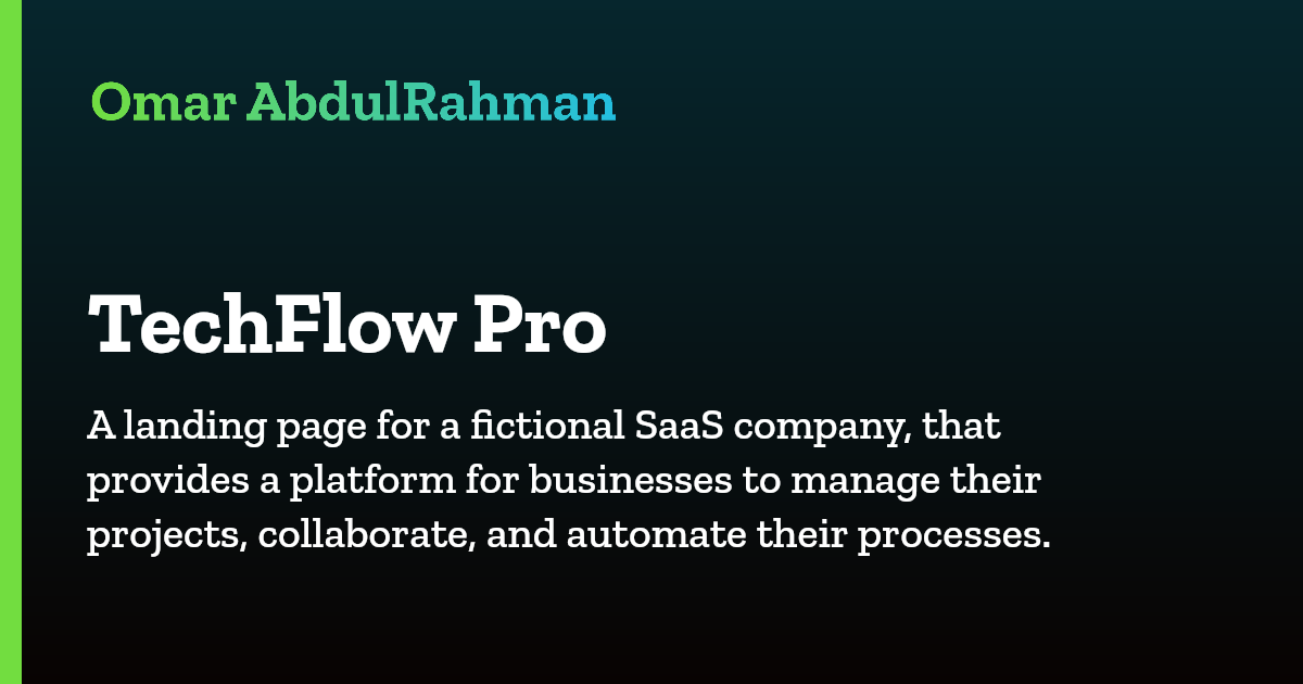 TechFlow Pro | Omar45